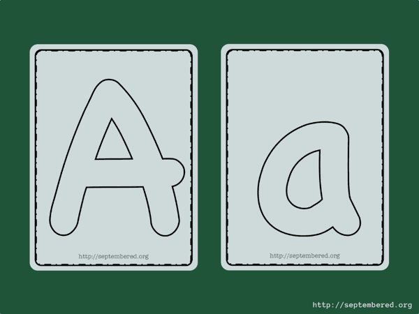 Mini Letter Cards for Early Learning - Septembered